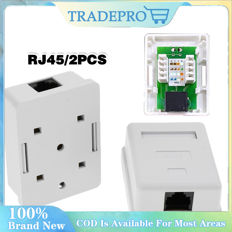 2pcs RJ45 Modular Box Wall Surface Mount Compact Box CAT6 Modular Box 1 ...