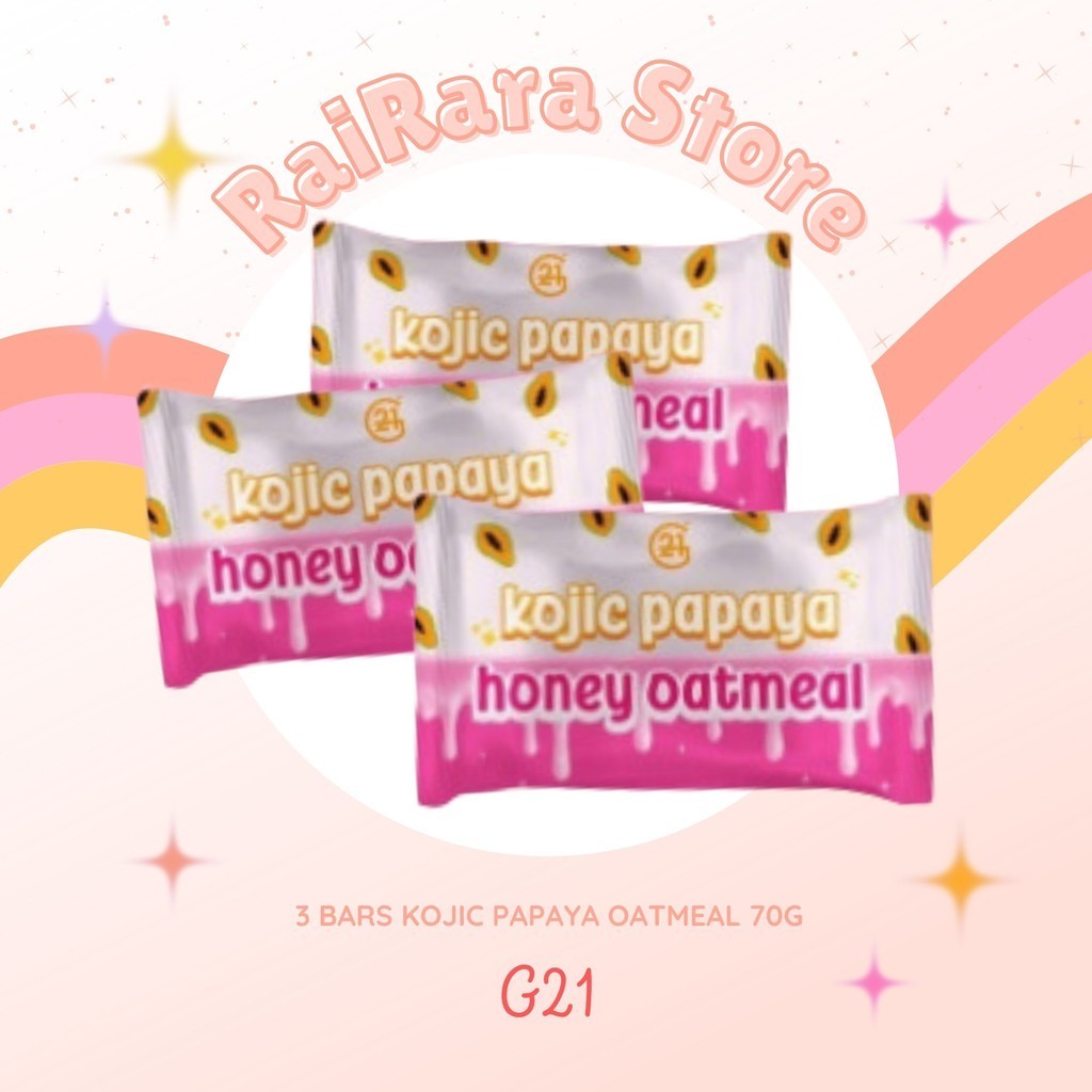 G21 MINI Kojic Papaya Honey Oatmeal DUO Soap - 3 BARS 60g | Shopee ...