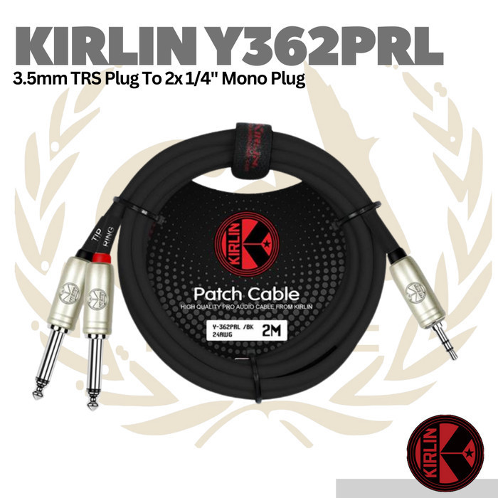 Kirlin Y362PRL 3.5mm TRS Plug To 2x1/4" Mono Plug | Shopee Philippines