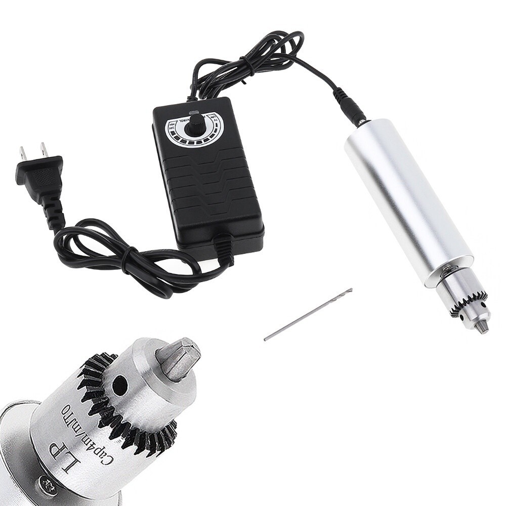 RS+＞DC 3V-24V Mini Electric Hand Drill 385 Motor Rotary Tool with JTO ...