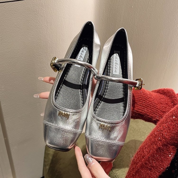 Pumps Women's Low-Top Shoes Square Heel Slip-on Rubber Square Toe Low ...