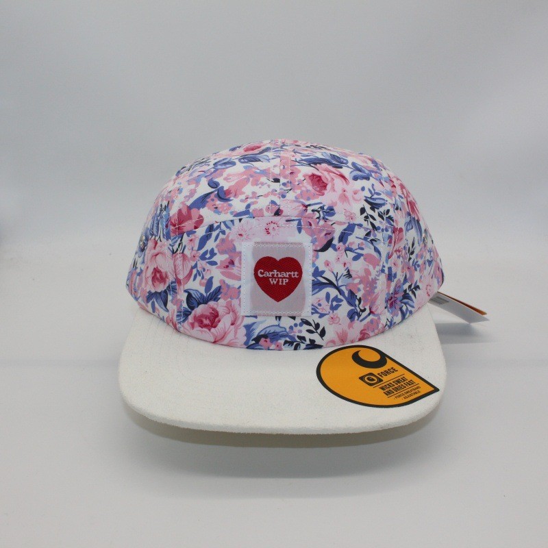 Floral Patchwork Flat Eave Five Panel Baseball Cap Rustic Style ...