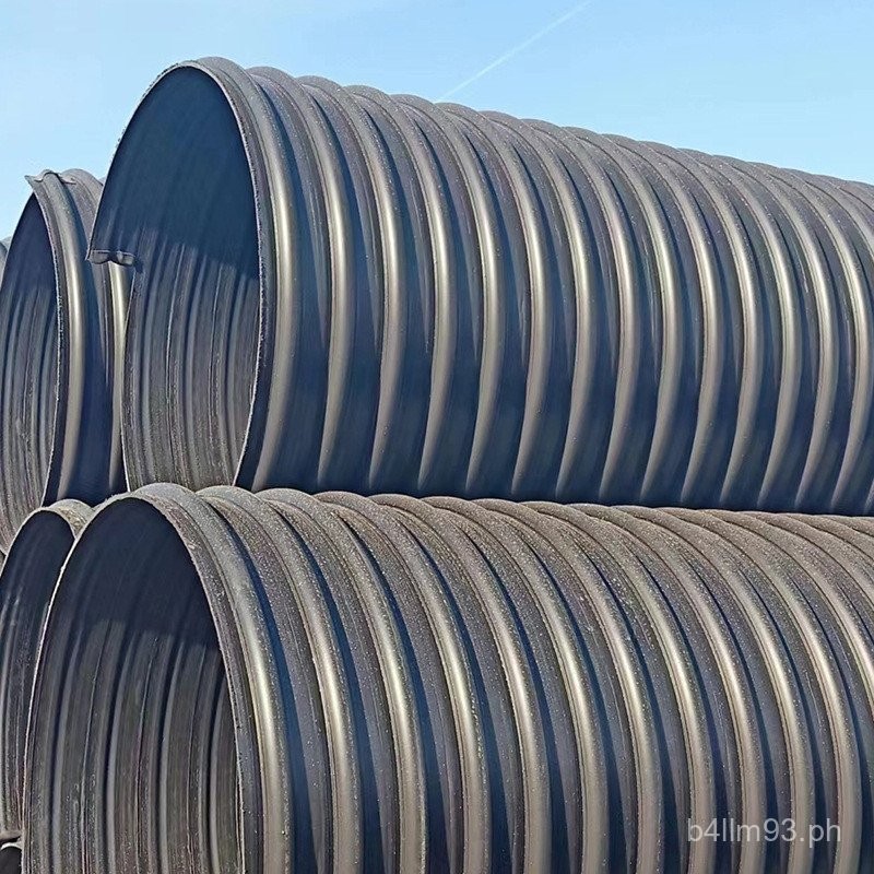 hdpe Steel Strap Corrugated Pipe Large Diameter Buried Sewer Rainwater ...