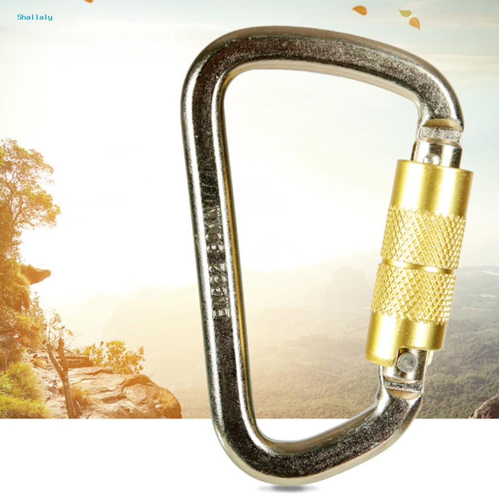D Shaped Carabiner Anti-rust High Hardness Alloy Steel Safety Climbing ...