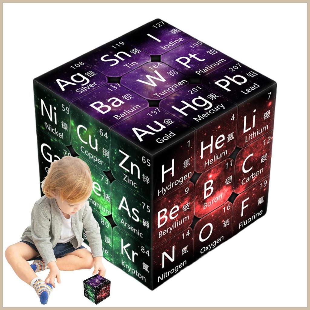 Chemical Elements Cube 3x3 Speed Cube Funny Chemistry Puzzle School ...