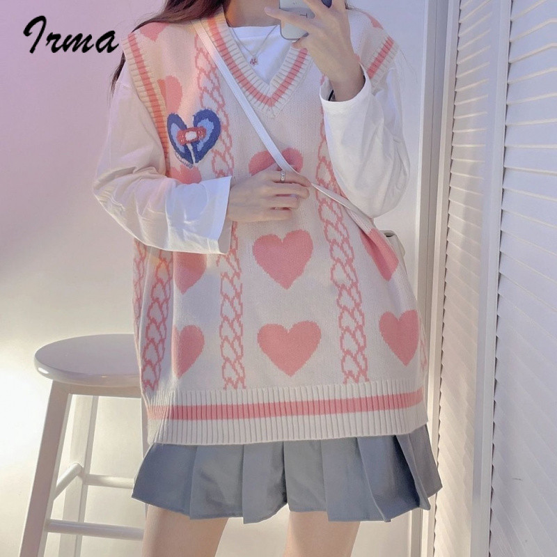 JK Japanese Style New Girls' Knitted Vest Female College Style ...