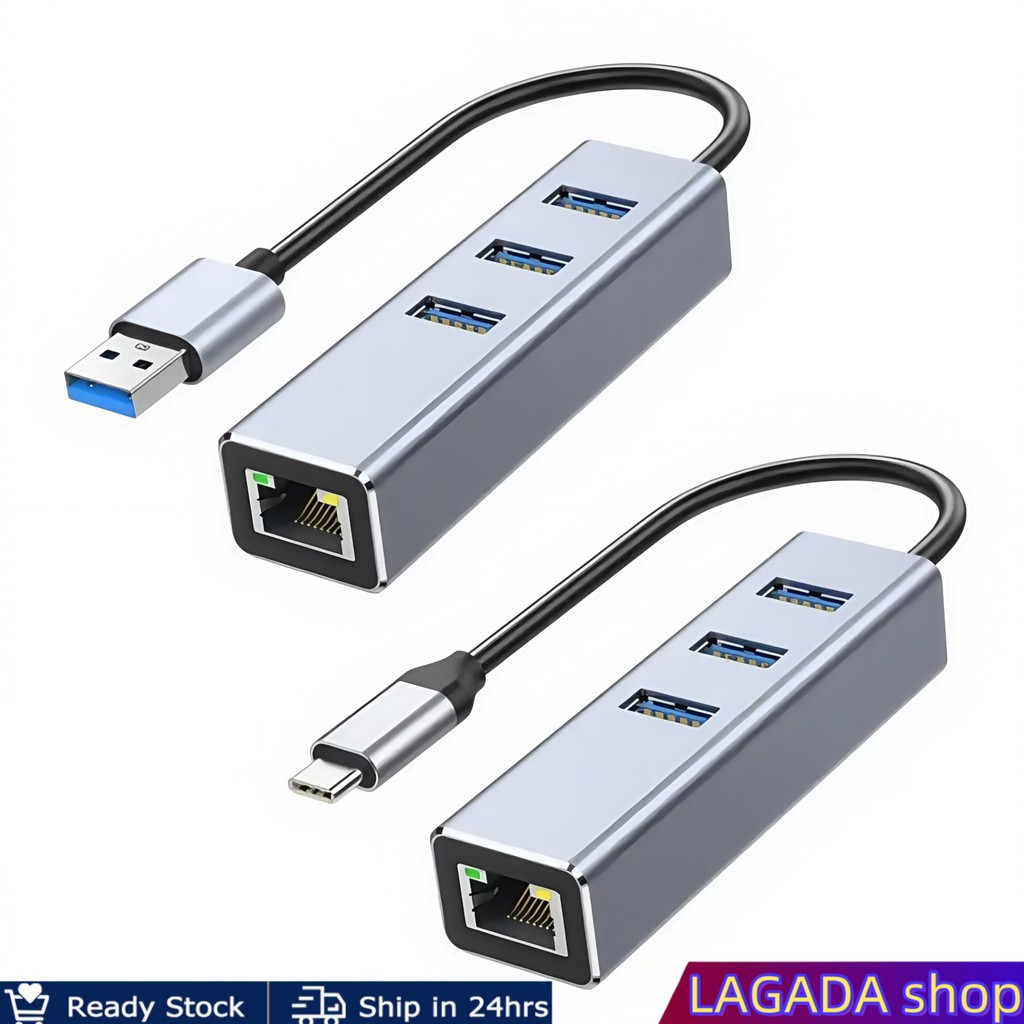 USB TYPE-C HUB to RJ45 Ethernet Type C USB Ethernet Lan Adapter Hub ...