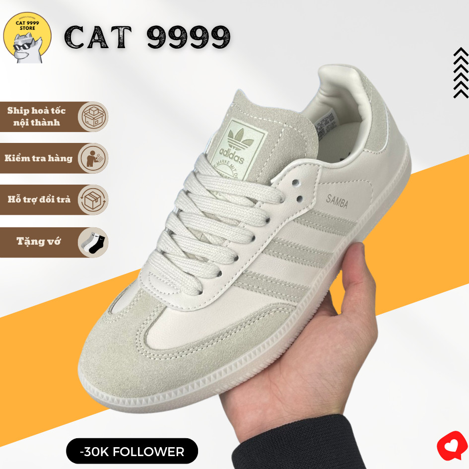 Sambaaa Pharrell Williams Humanrace Shoes, Sambaaa Full Cream Suede - CAT 9999 STORE | Shopee ...