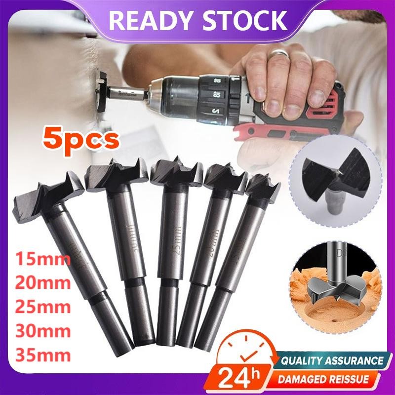 Drill Bit Set 15-35mm Carbide Forstner Bits High Speed Steel Wood Tool ...