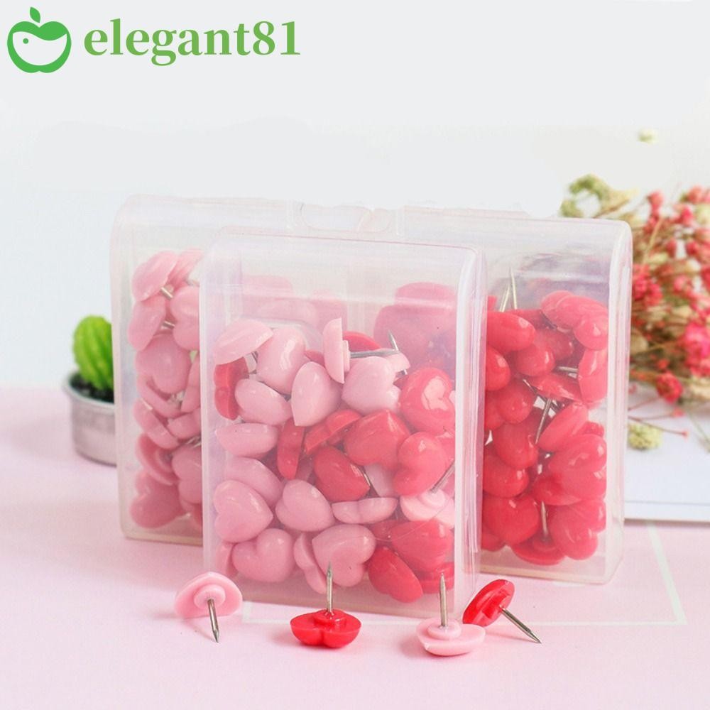 ELEGANT81 50pcs Plastic Push Pins, Metal Colored Colored Push Pins ...