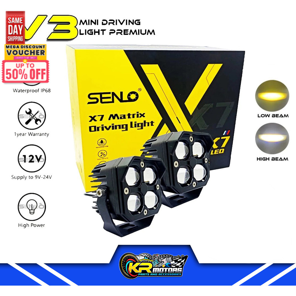 X7S SENLO EXL Mini Driving Light V2, 80W Lighting Power (6 MONTHS WARRANTY) | Shopee Philippines
