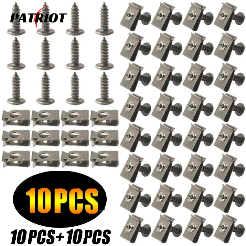 Self-Tapping Screw Fastener - Fender Bumper Protector U-Shaped Clamp ...