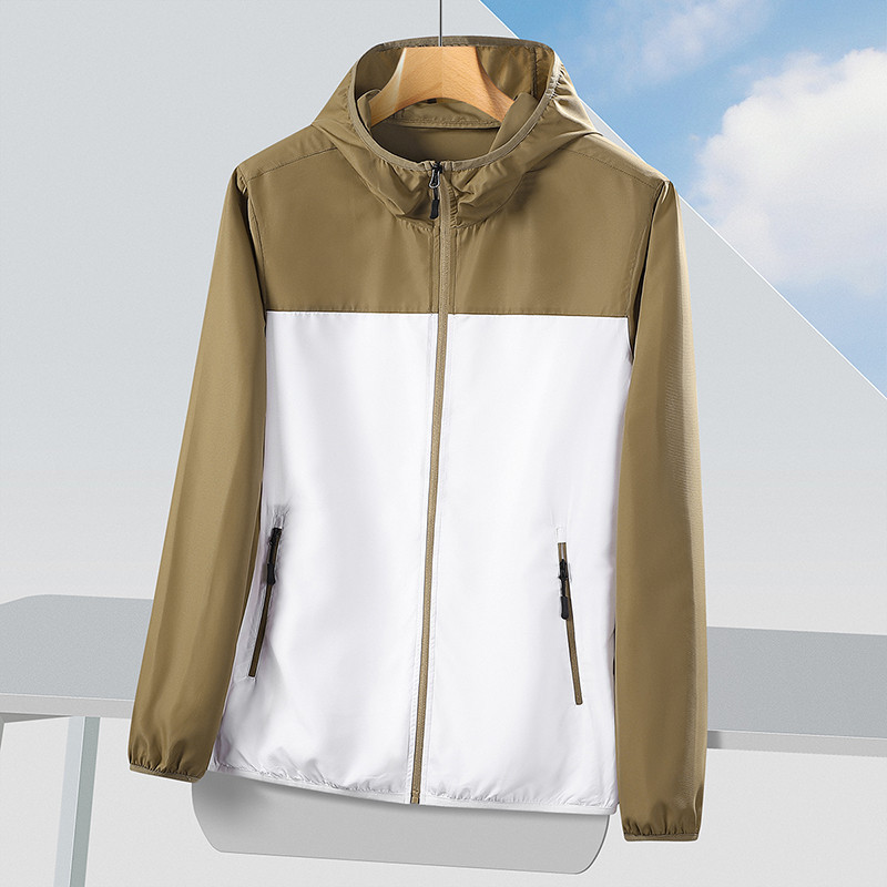 UV Jacket Men's Sunscreen Color-blocked Jacket Thin Ice Silk Jacket ...