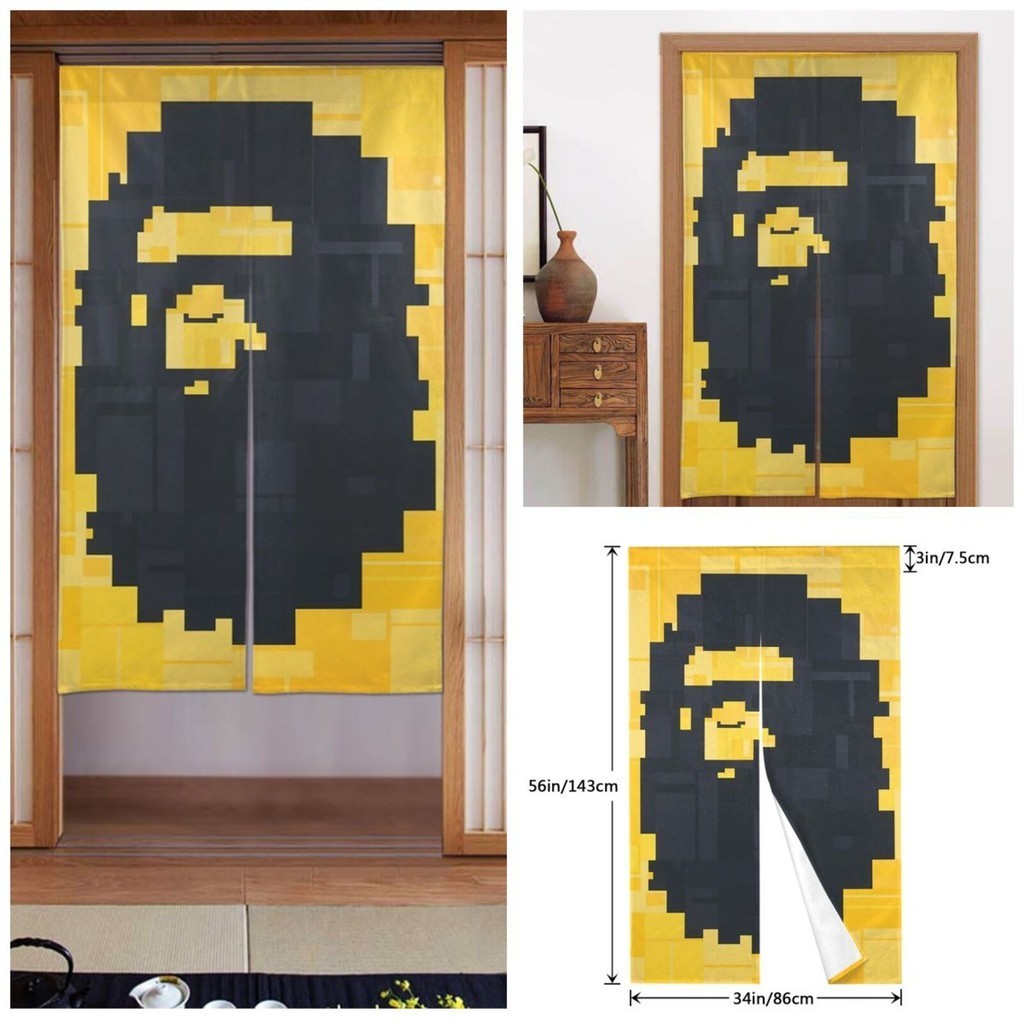 Bape Door Curtains Shading Window Curtain For Bedroom living room Bed ...