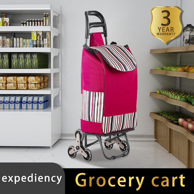 Shopping cart trolley with bag portable folding multi-purpose shopping ...