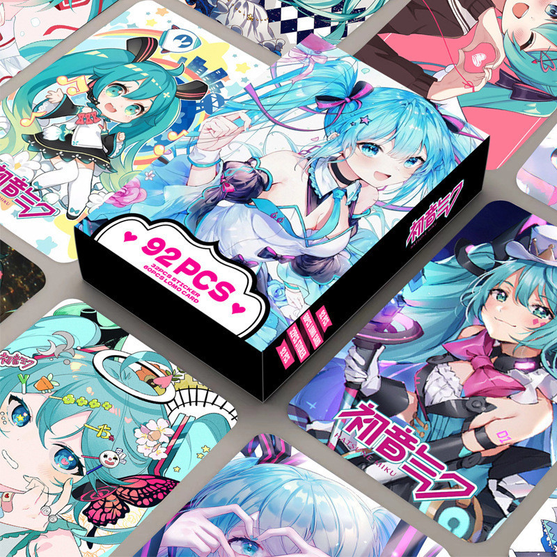 Hatsune Miku Photocard Lomo Card Double-sided Postcard Sticker 92pcs ...