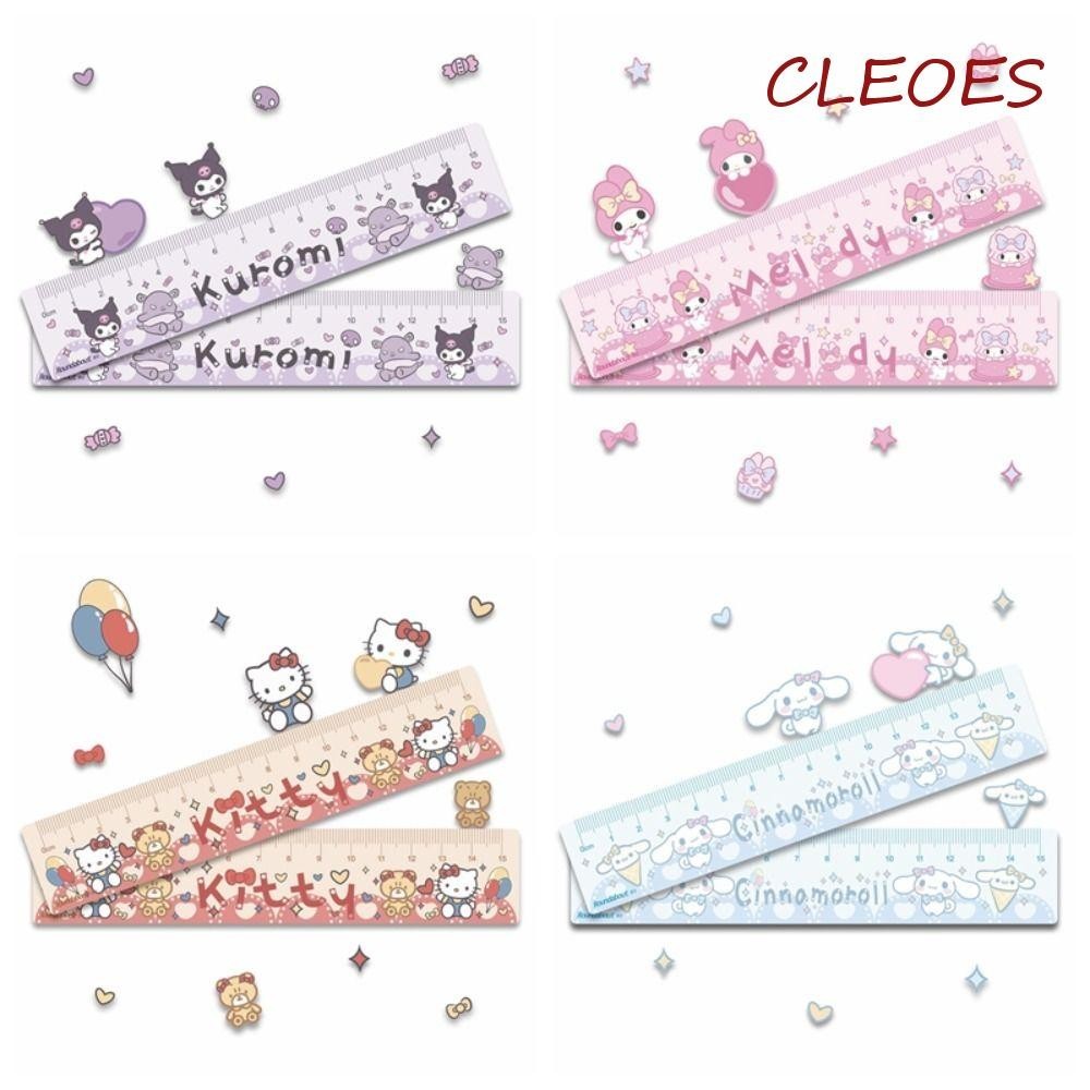 CLEOES 15cm Drafting Straight Ruler, Melody Kuromi Cinnamoroll DIY ...