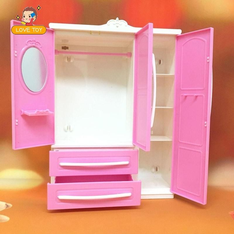 [Whgirl] Doll Furniture Good, Cabinet with Detailed Doors, Mini Toy ...