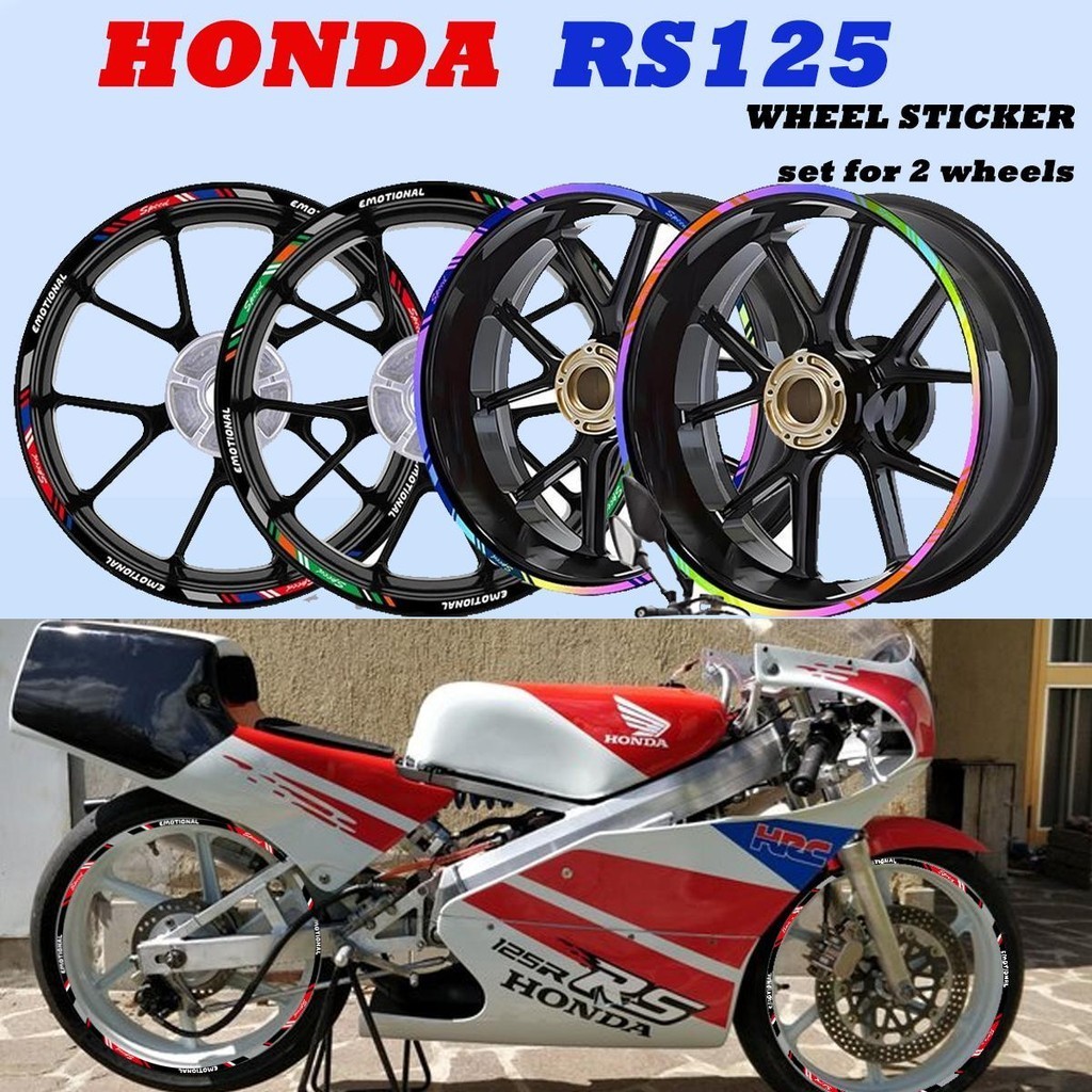 For Honda RS 125 MAGS Stickers with 2 Wheel Stickers on Each Side of ...