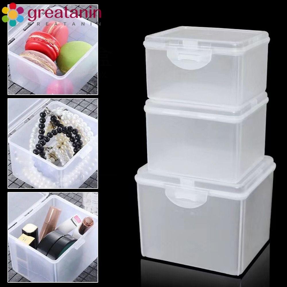 GREATANIN Storage , with Lid Rectangular Shape Storage Box, Small Multi ...