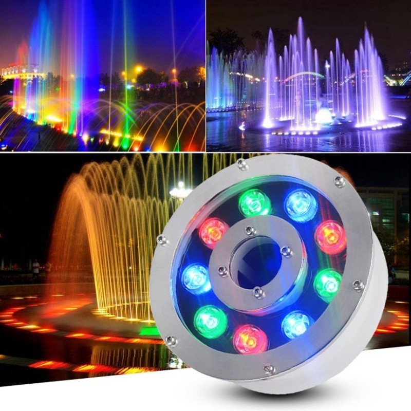 Led Fountain Light AC 12V 24V Waterproof 6W/9W/12W/15W/18W/24W Underwater Light Ip68 RGB ...