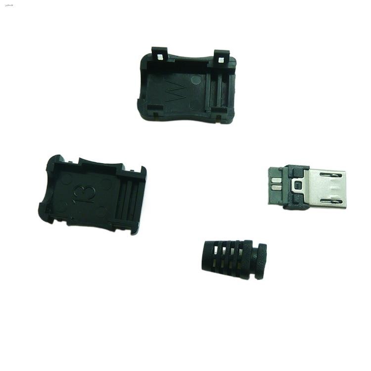 Mocro male snap-type straight shell Micro USB male head welding wire ...