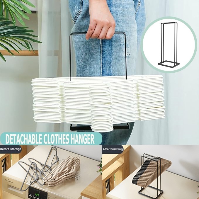 Hanger Organizer Detachable Clothes Hanger Stacker Rack Metal Hanger ...