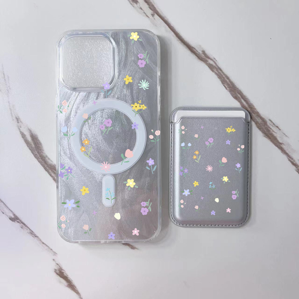 Purple Flower Cute Wallet Casing Suitable For Iphone 11promax 11 ...