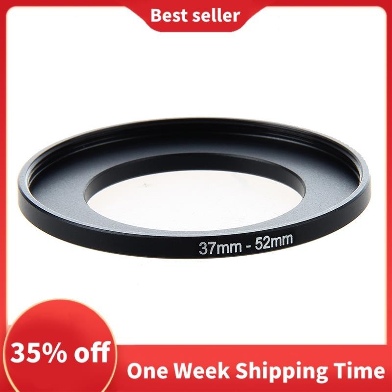Available Camera Lens Filter Step Up Ring 37mm to 52mm Adapter Black ...