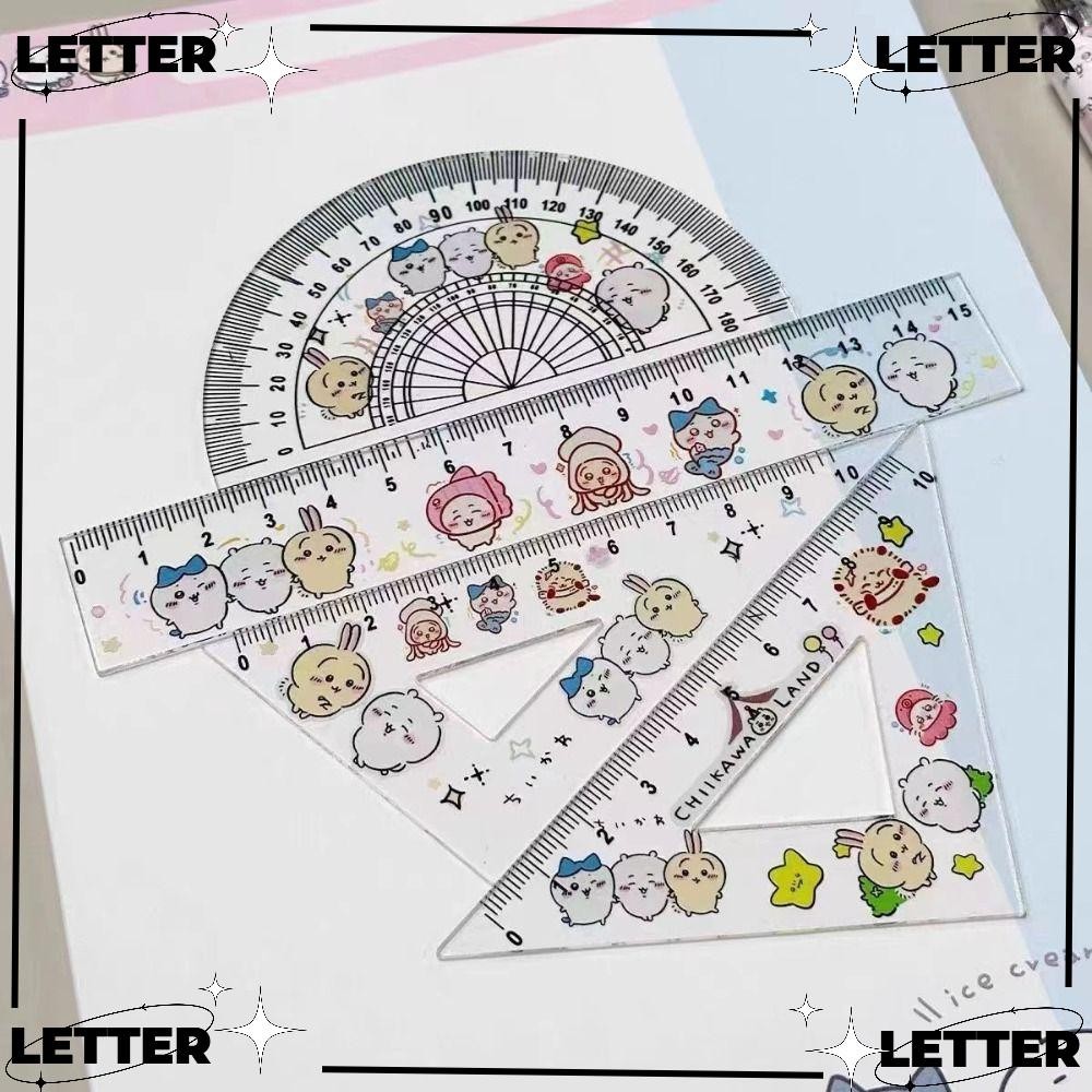 LET 1 Set Metric Ruler, Chiikawa Jiyikawa Plastic Measuring Too, Cute ...