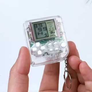 Nostalgic Tetris Handheld Mini Game Machine Keychain Fun Puzzle Cartoon ...