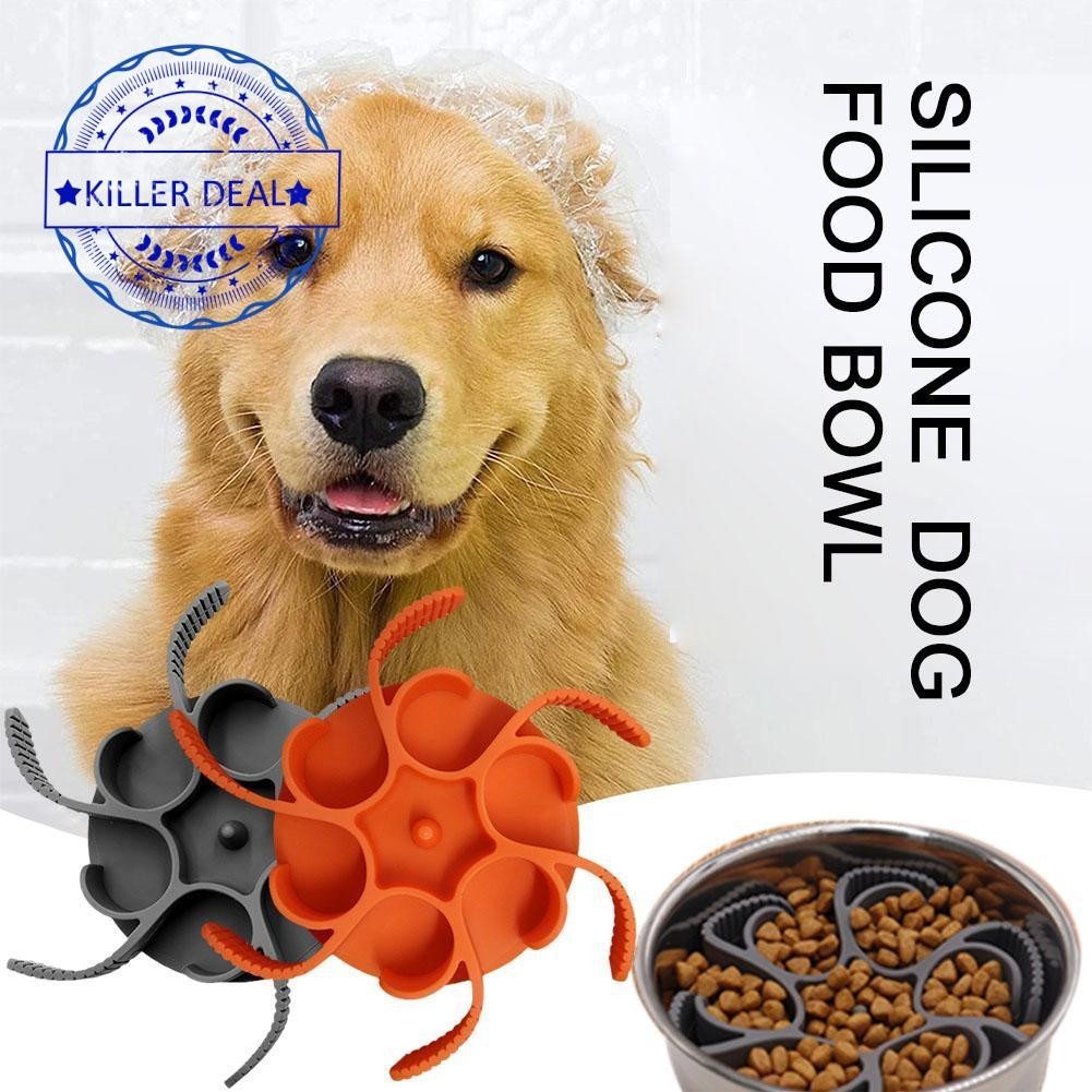 Slow Down Your Dogs Eating Speed With A Silicone Spiral Feeder Bowl And ...
