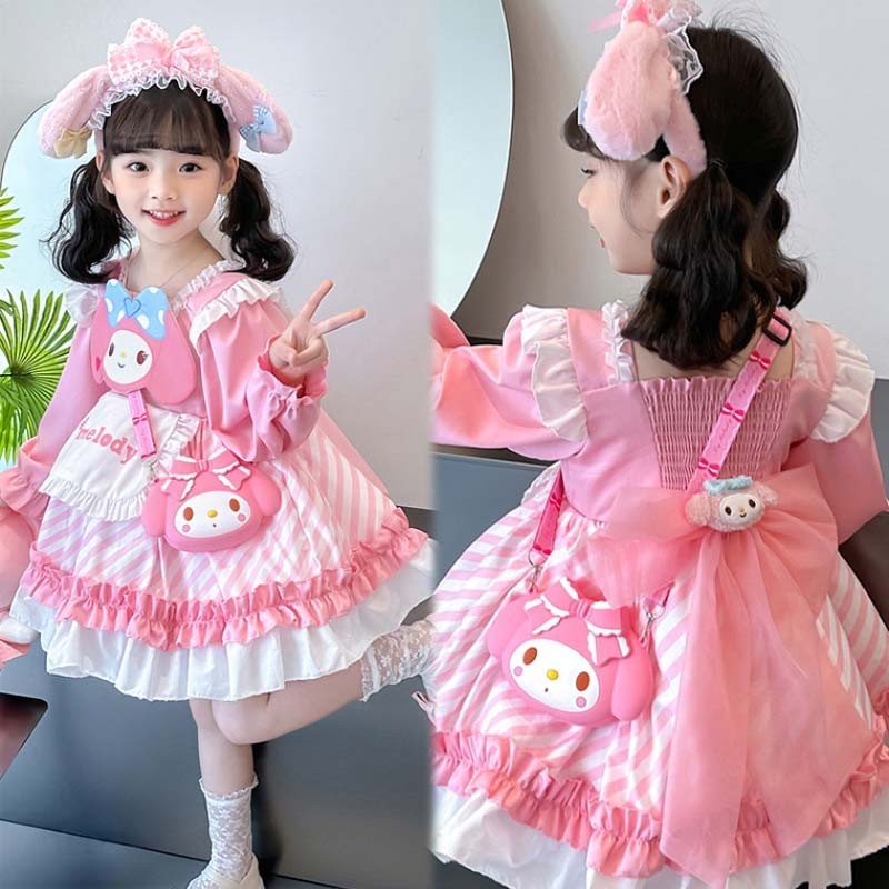 Sanrio My Melody Kuromi Lorita Dress for Kids Girl 2-10 Years Old Girls ...