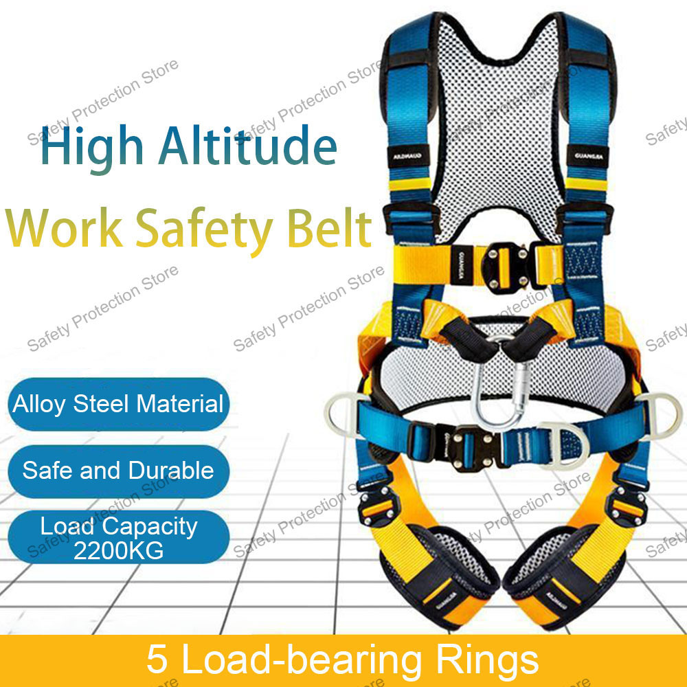 Five-point High Altitude Work Safety Harness Full Body Safety Belt ...