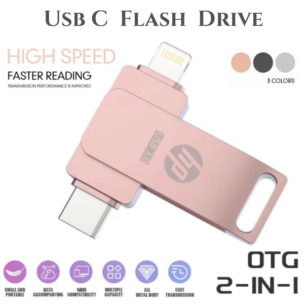 HP Usb Flash Drive 1TB Otg TypeC Flash Drive 2 in 1 Usb Memory Stick ...
