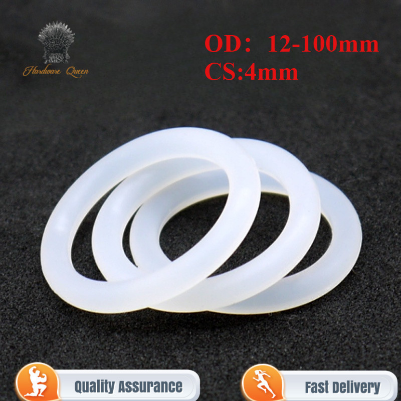 [QA4] Silicone Sealing O Ring White O-Ring Food Grade Silicone White OD ...