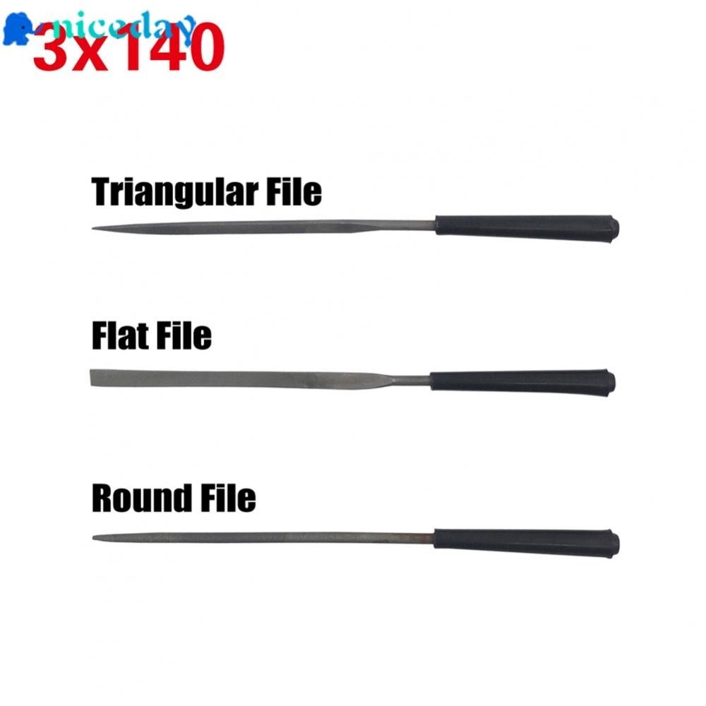 Small Steel Needle File Set Flat Triangle Round Shape for Precise ...