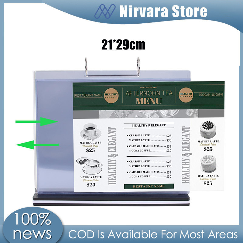 A4 Menu Display Holder Multi-Page Flip Menu Board Menu Board Table Card ...