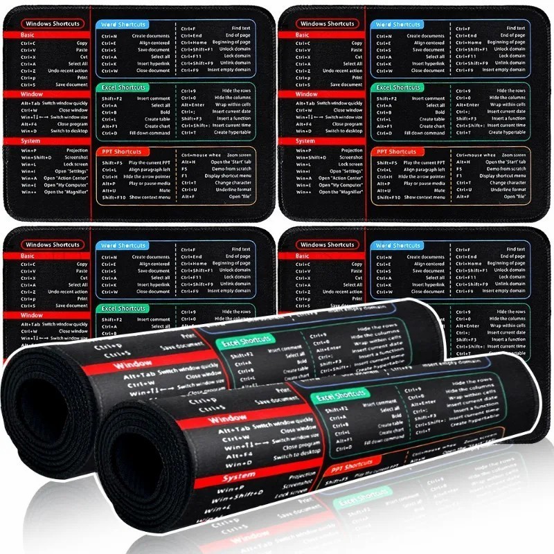 Mouse Mat - Excel, Word, PPT Shortcuts - Office Tools Mousepad - Non ...