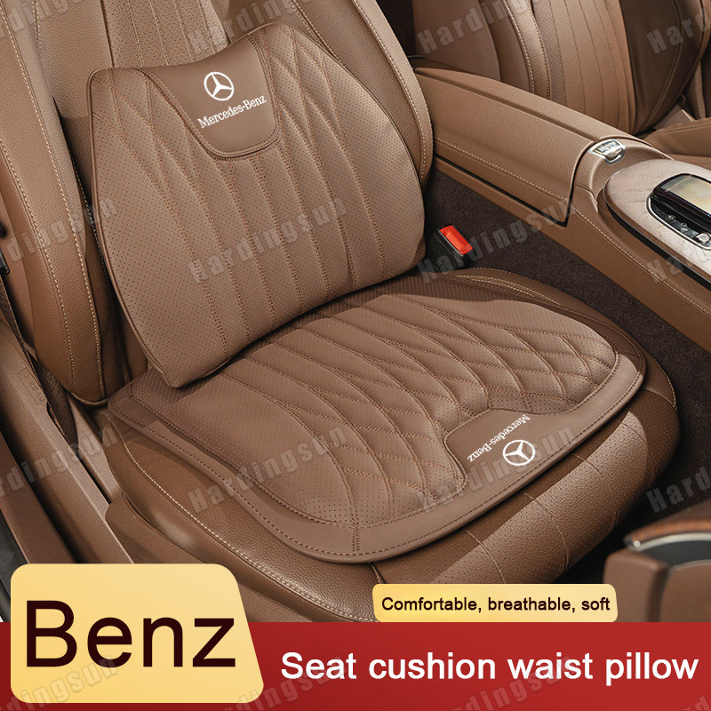 Car Seat Cushion Comfortable leather Car seat cushion headrest Seat Pad ...