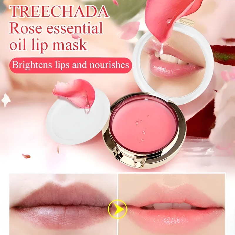 【100% Authentic】Rose Essential Oil Lip Mask Moisturizing Lip Oil Lip ...