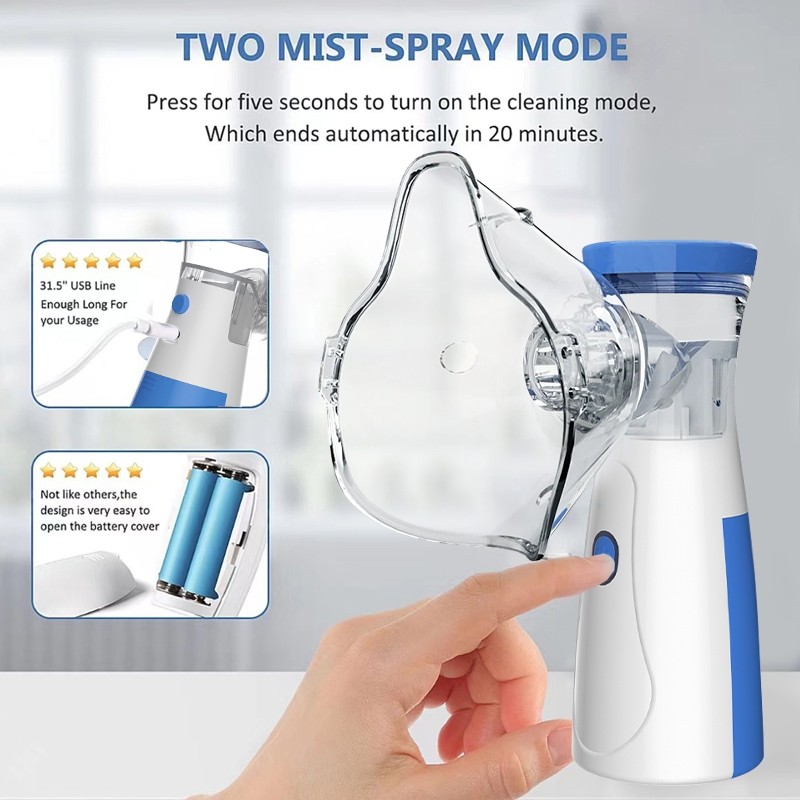 Portable mesh nebulizer silent handheld mini inhaler ultrasonic ...