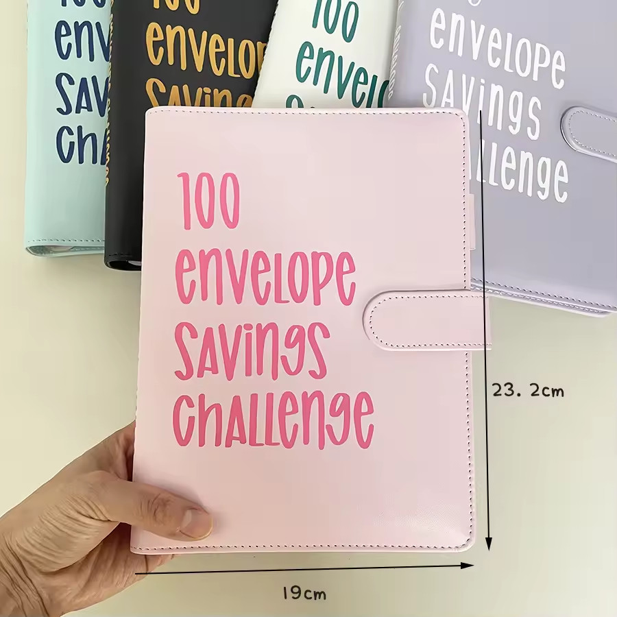 100Envelopes Money Savings Challenge Budget Book Binder with Cash ...