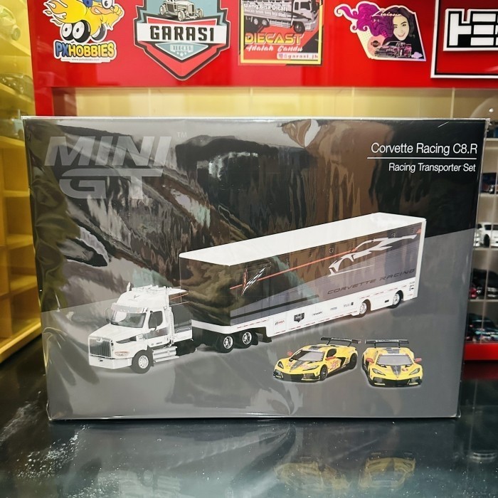 Mini GT MGTS0009 Corvette Racing C8.R Racing Transporter Set | Shopee ...