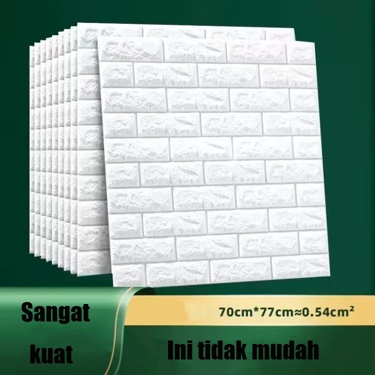 PUTIH White brick wall sticker image, personal glue large size ...