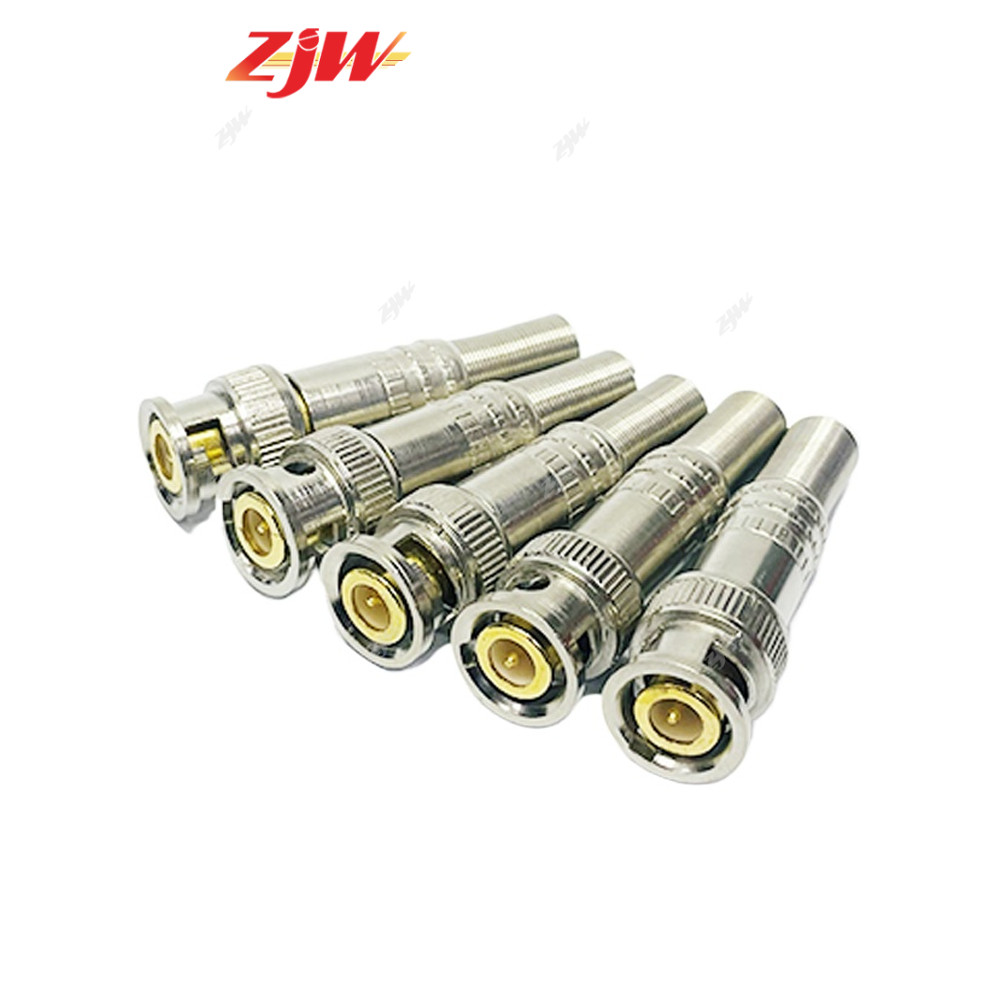 ZJW 5pcs BNC Connector (scew type) for Coaxial RG59 and RG6 Siamese ...