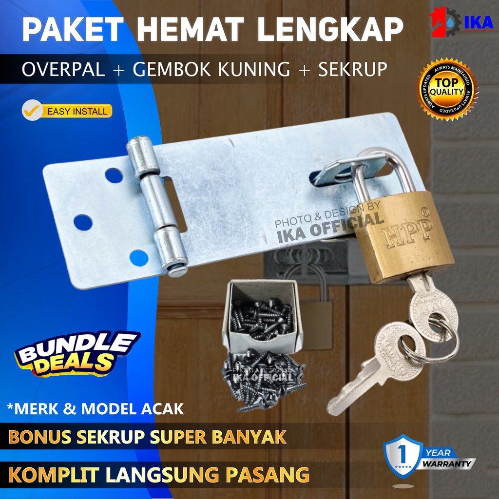 Fw 3" inch Overpal Padlock Package / Overval Padlock + Screws / READY ...