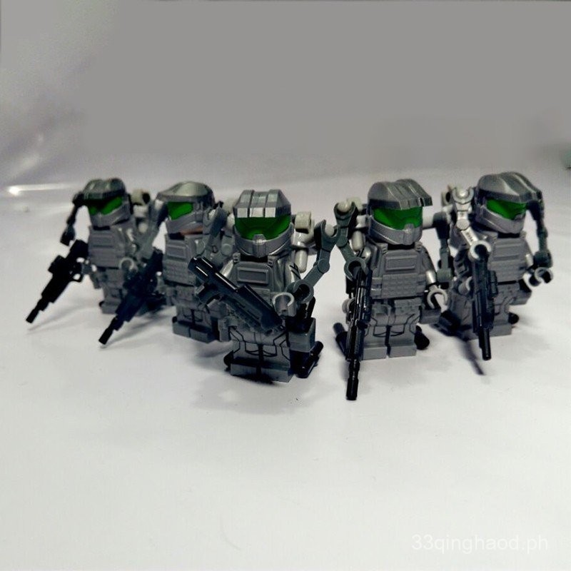 Master Chief Military Exoskeleton Armor Building Blocks Figure Assembly ...