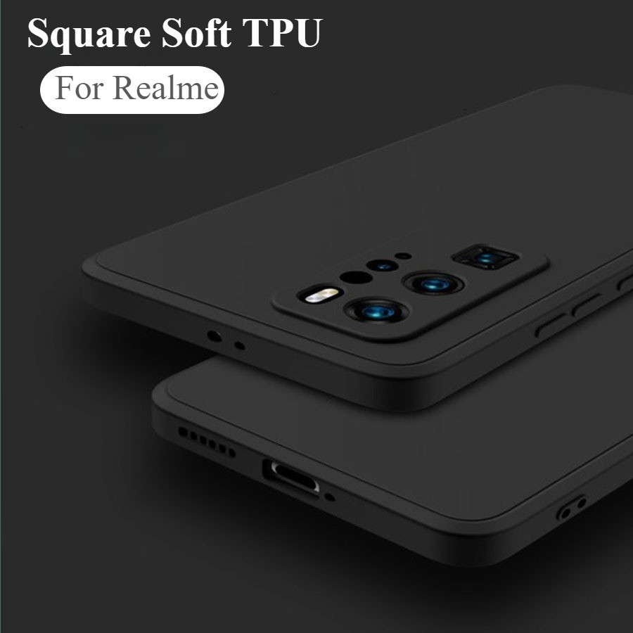 Realme 5 5i 6i 6 pro 8 Pro 8i 9 Pro+ 10 Pro+ 11 Square Side Soft ...