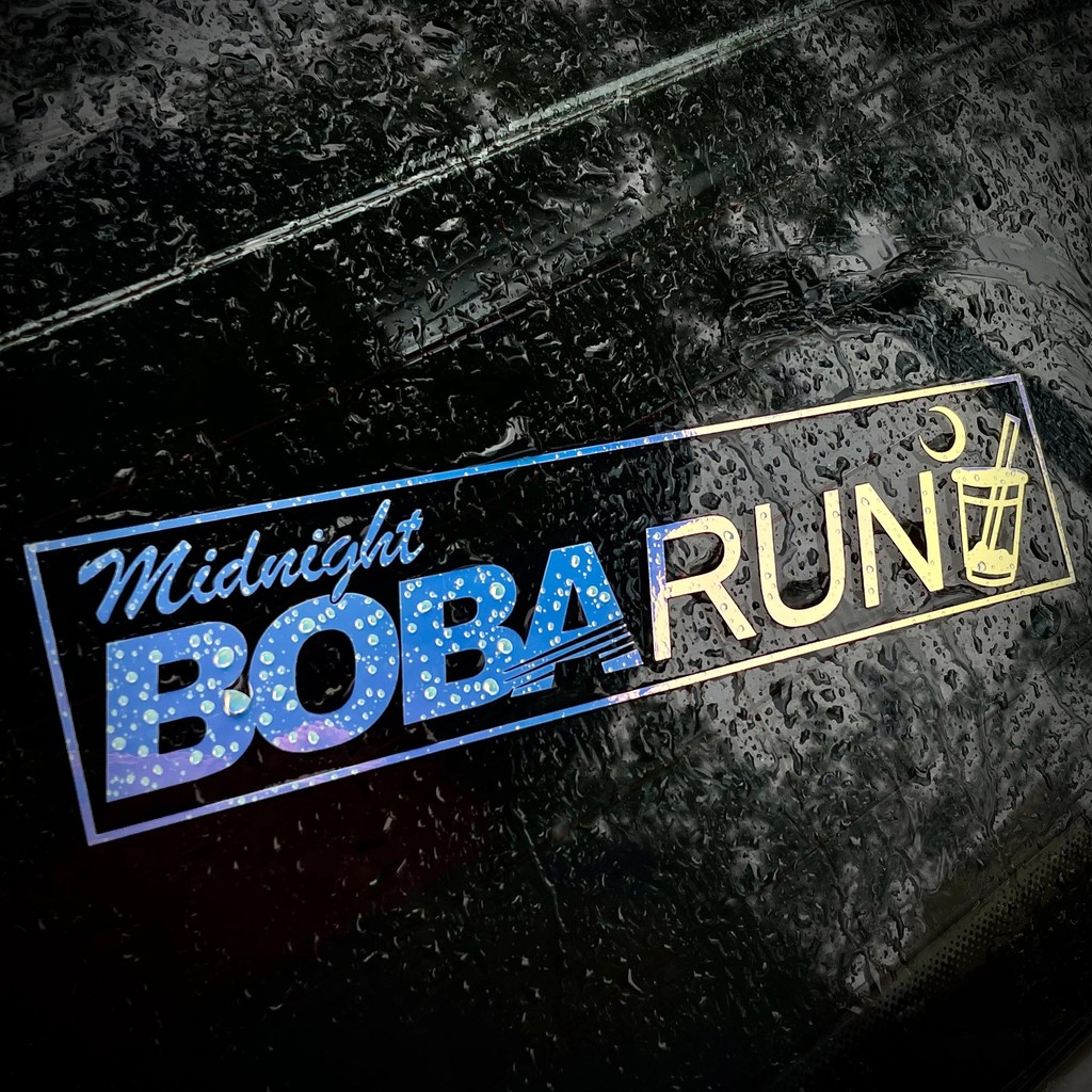 Late night boba JDM Car modification window glass decoration stickers ...